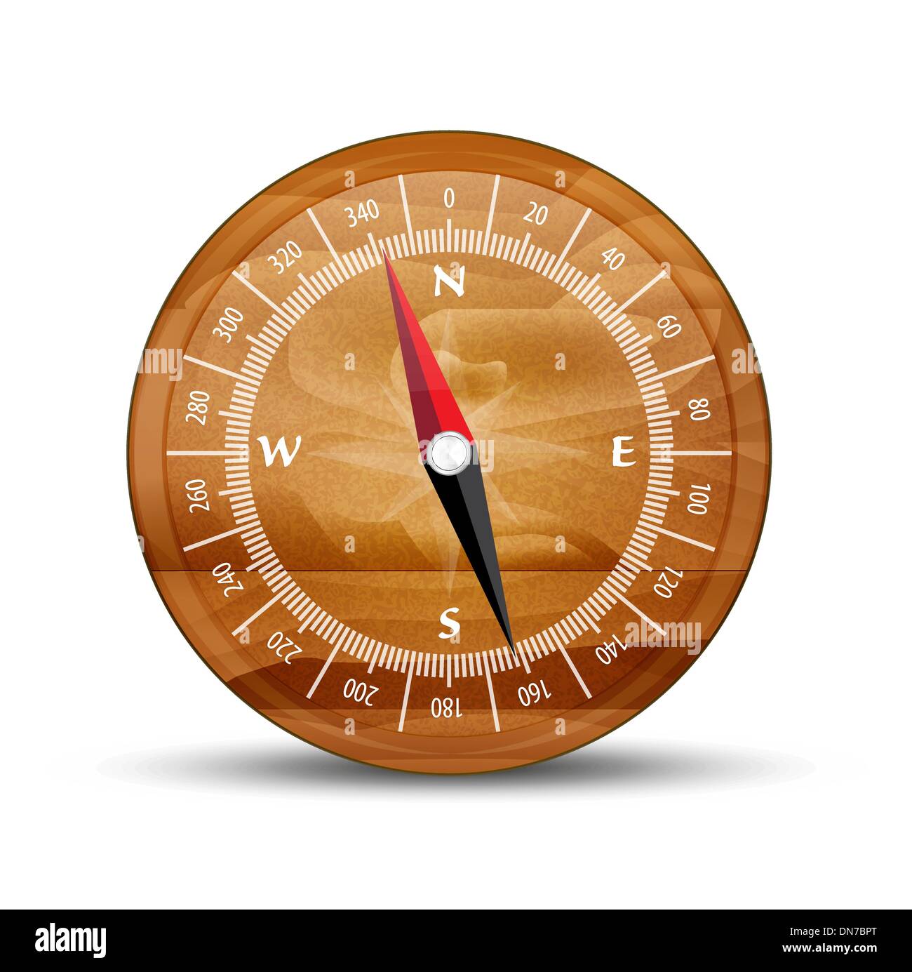 Isolated symbol arrow direction magnetic magnetic compass Stock Vector ...