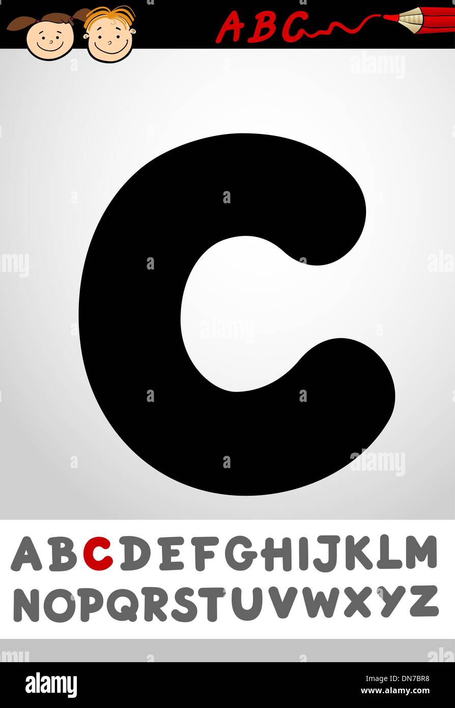 Letter c funny character Stock Vector Images - Alamy
