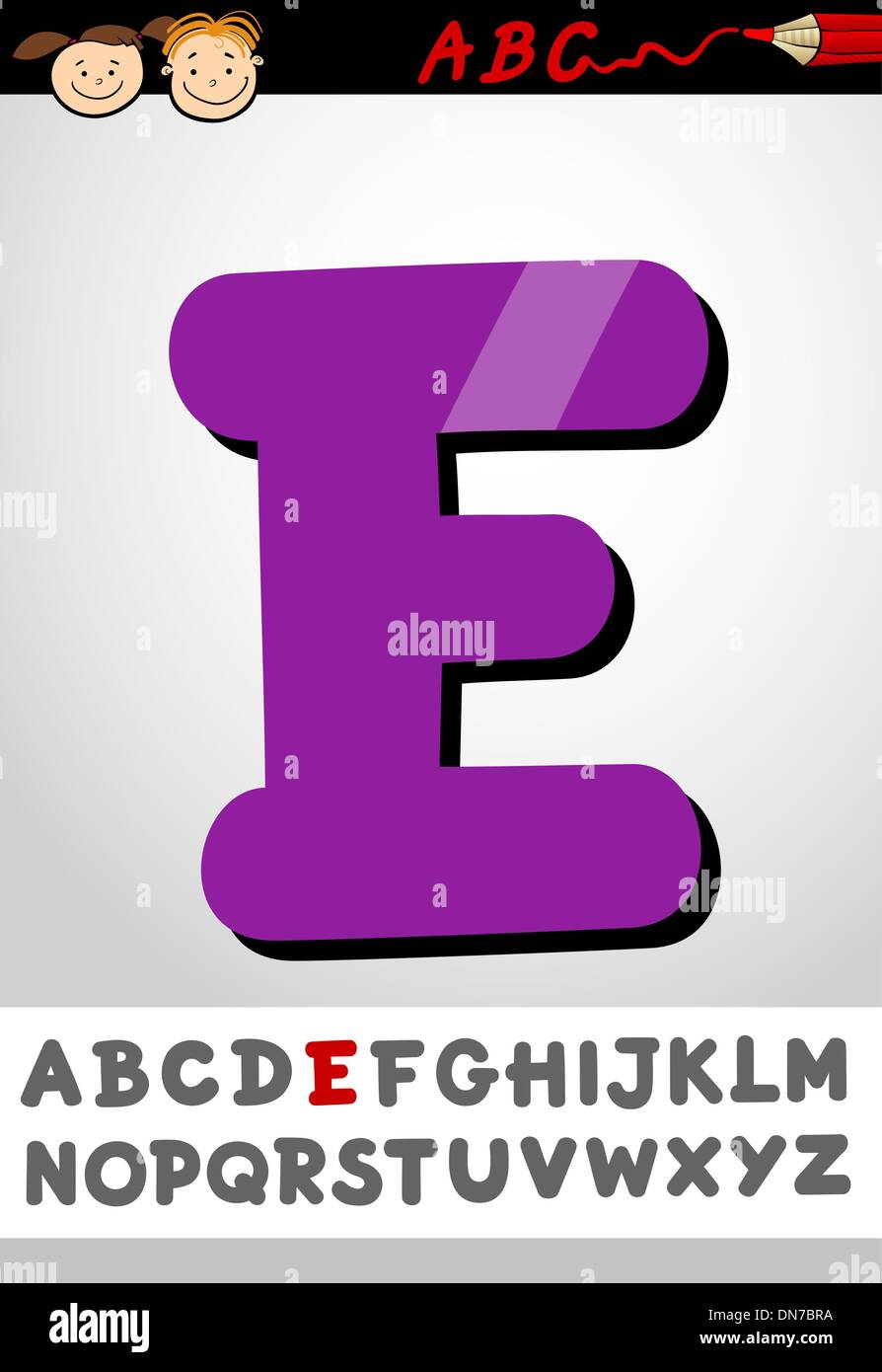 funny letter e cartoon illustration Stock Vector Image & Art - Alamy