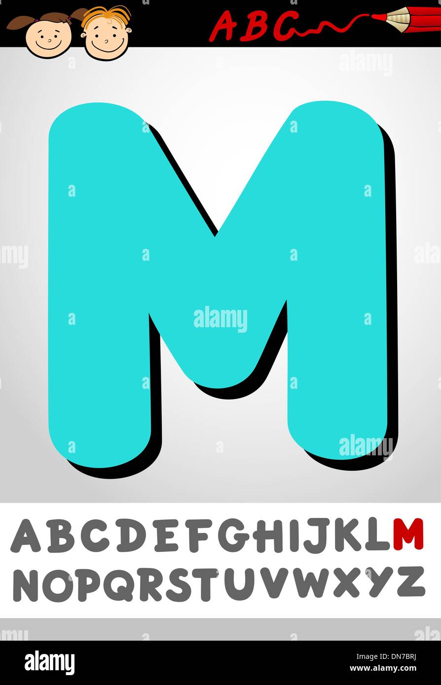 funny letter m cartoon illustration Stock Vector Image & Art - Alamy