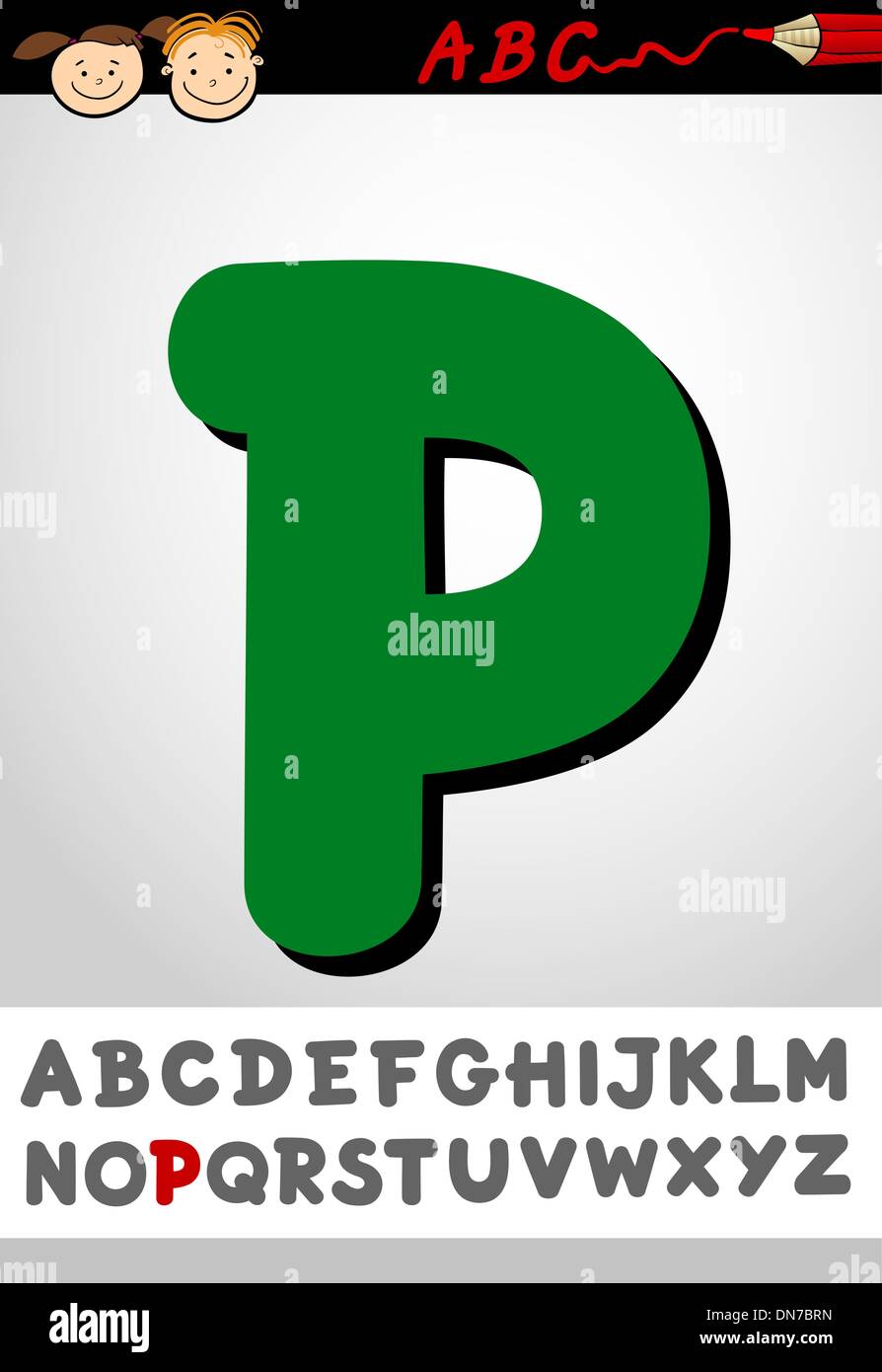 funny letter p cartoon illustration Stock Vector Image & Art - Alamy