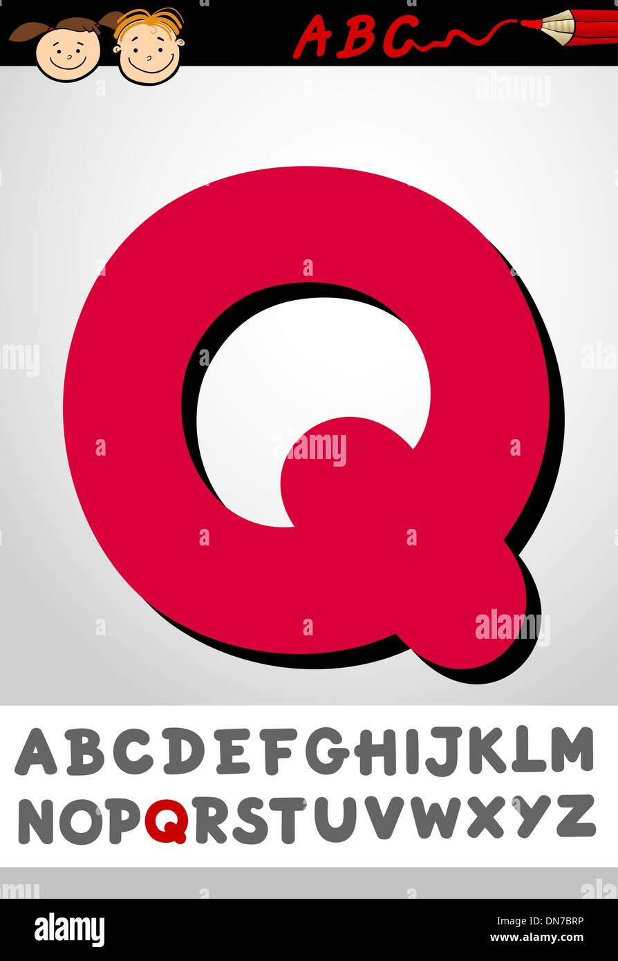 funny letter q cartoon illustration Stock Vector Image & Art - Alamy