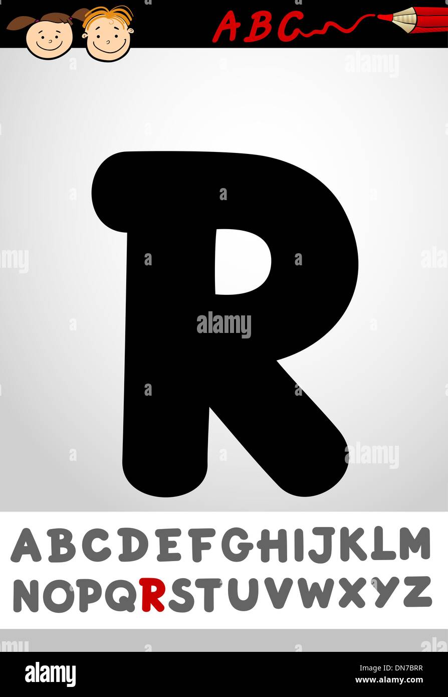 funny letter r cartoon illustration Stock Vector Image & Art - Alamy