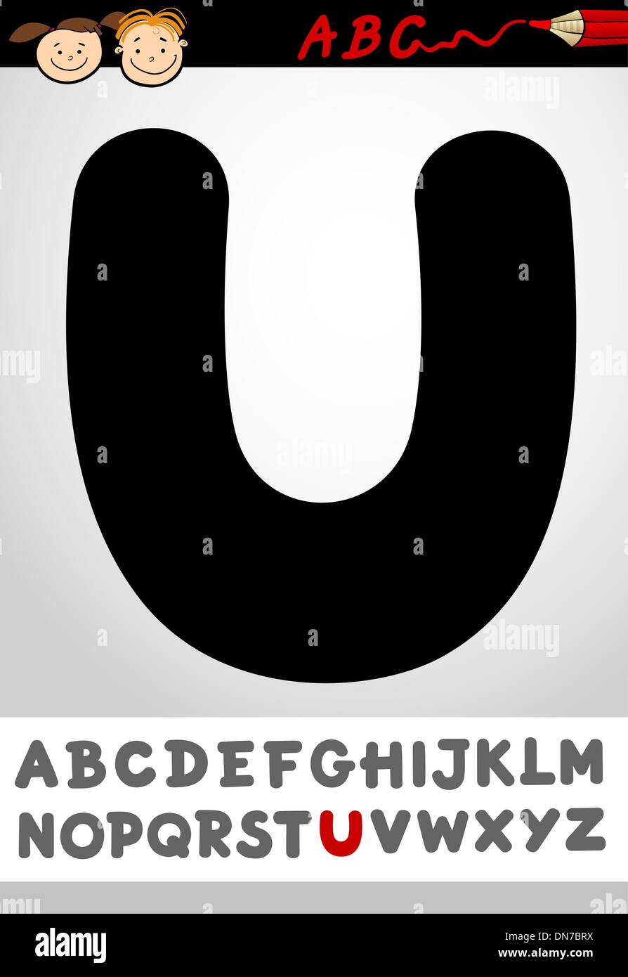 funny letter u cartoon illustration Stock Vector Image & Art - Alamy
