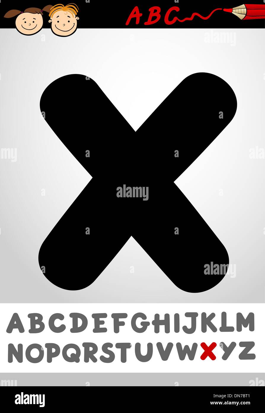 funny letter x cartoon illustration Stock Vector Image & Art - Alamy
