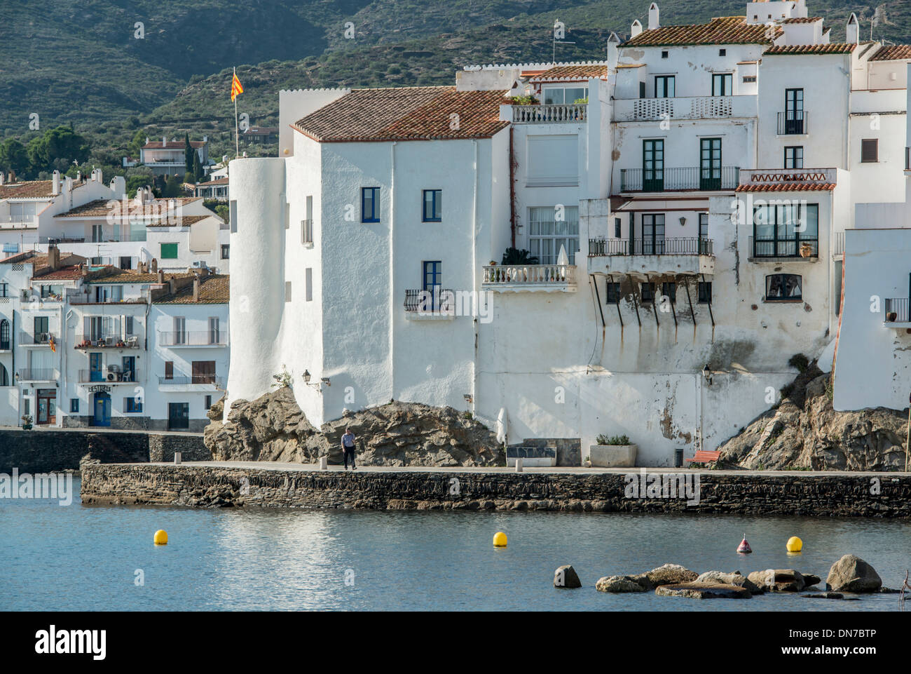 The white washed seaside artist's town of Cadaques, Cap de Creus ...