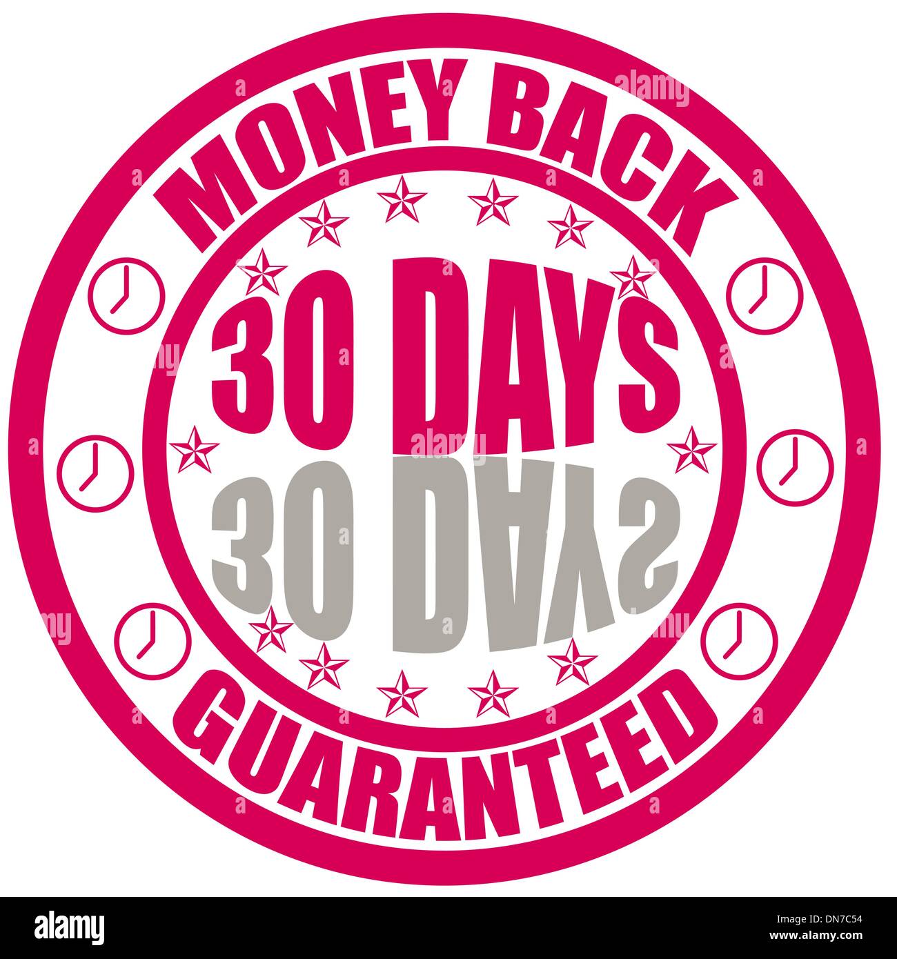 Stamp with text money back inside Stock Vector Images - Alamy