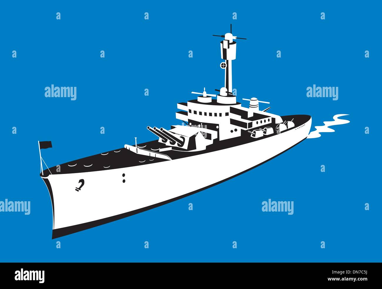 World war two battleship Stock Vector Images - Alamy