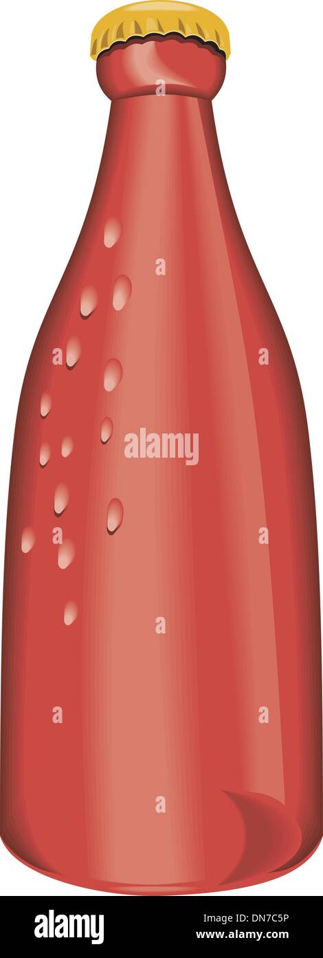 Beer Bottle Red Retro Stock Vector Image & Art - Alamy