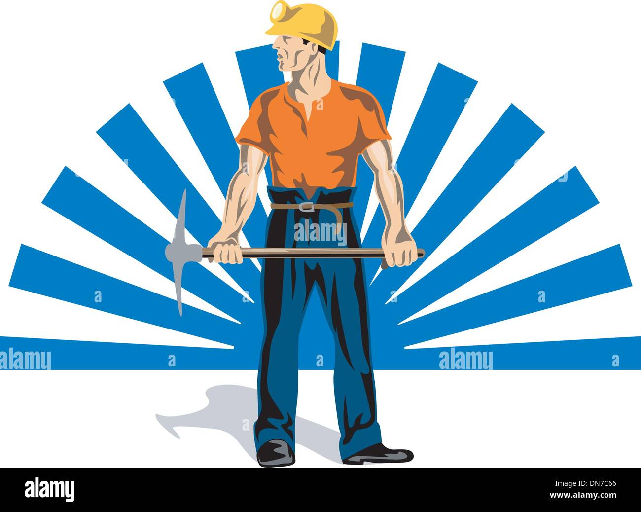 Coal Miner With Pick Axe Stock Vector Image & Art - Alamy