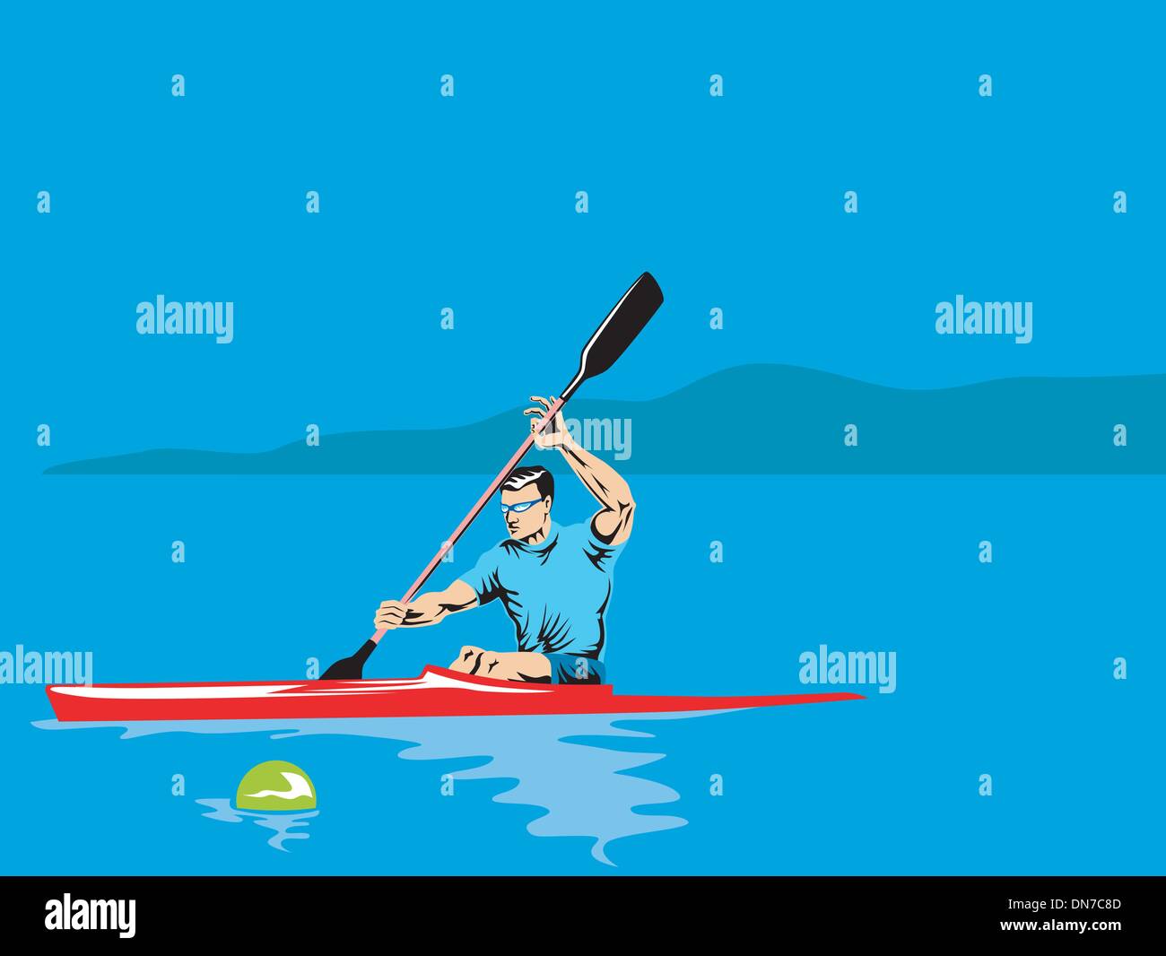 Paddling man Stock Vector Images - Alamy