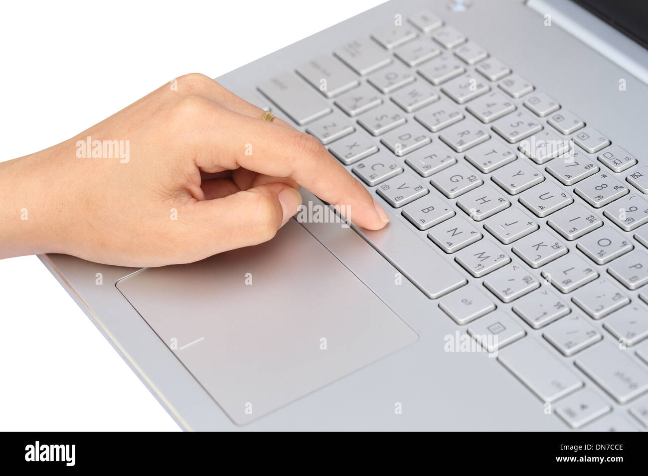 finger pushing the space bar button of keyboard Stock Photo - Alamy