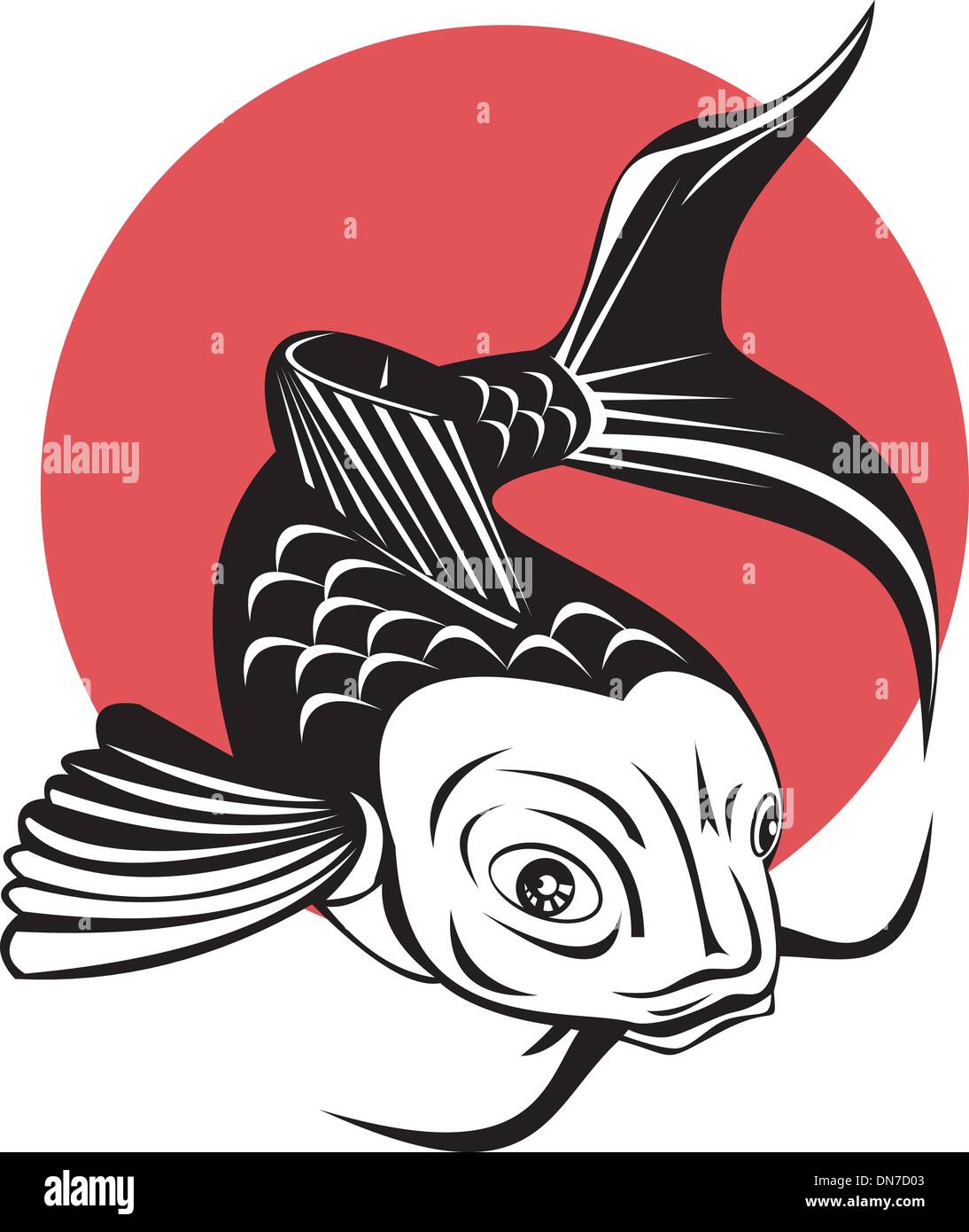 Koi Carp Fish Jumping Stock Vector Image & Art - Alamy