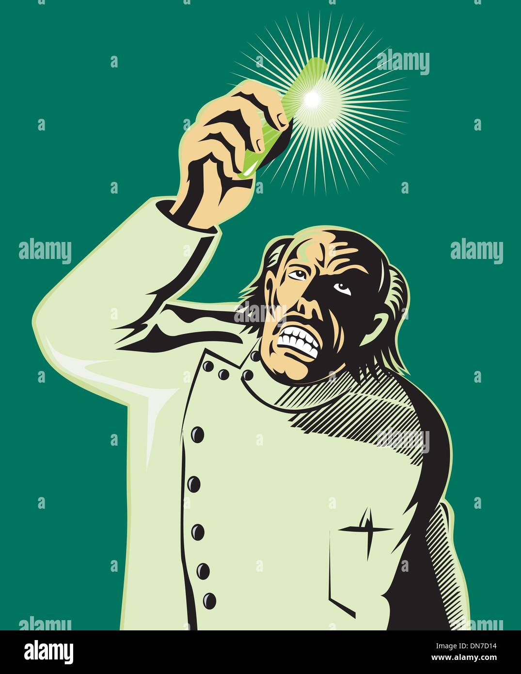 Mad Scientist Test Tube Retro Stock Vector Image & Art - Alamy