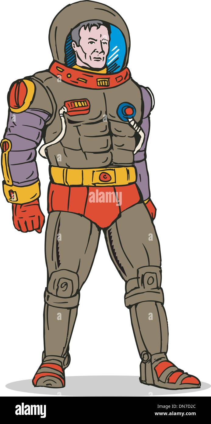 Astronaut Space Suit Science Fiction Stock Vector Image & Art - Alamy