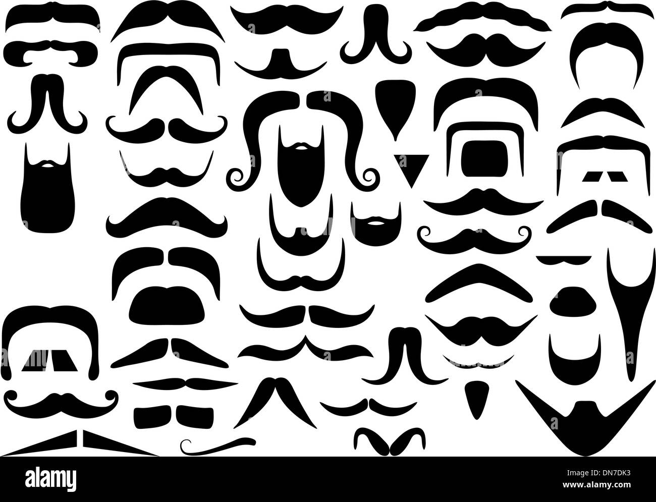 Mustaches vector vectors hi-res stock photography and images - Alamy