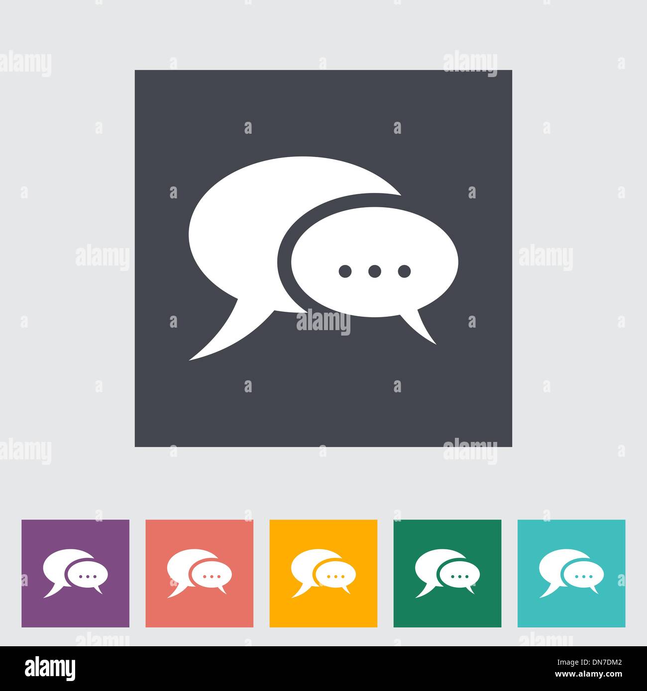 Chat flat icon Stock Vector Image & Art - Alamy