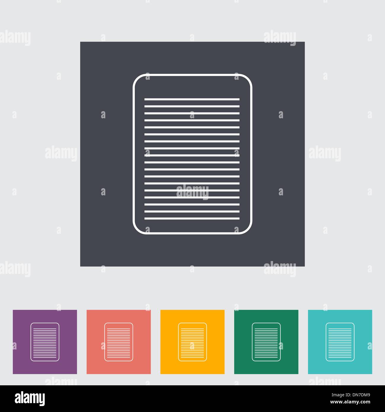 Document single flat icon Stock Vector Image & Art - Alamy