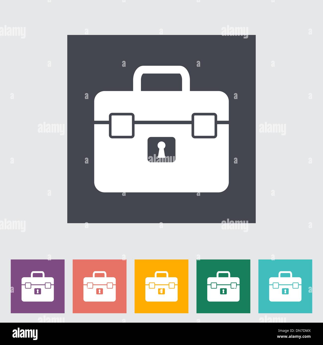 Briefcase single flat icon Stock Vector Image & Art - Alamy