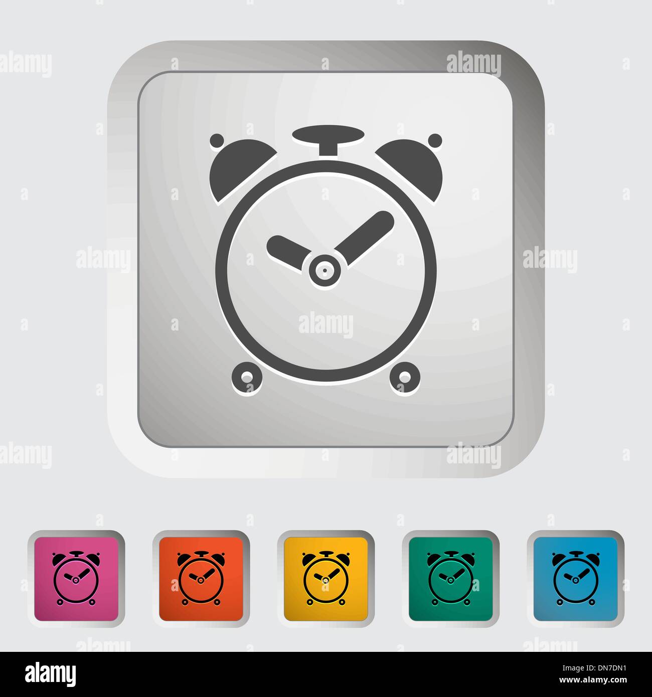 Vintage red alarm clock Stock Vector Images - Alamy