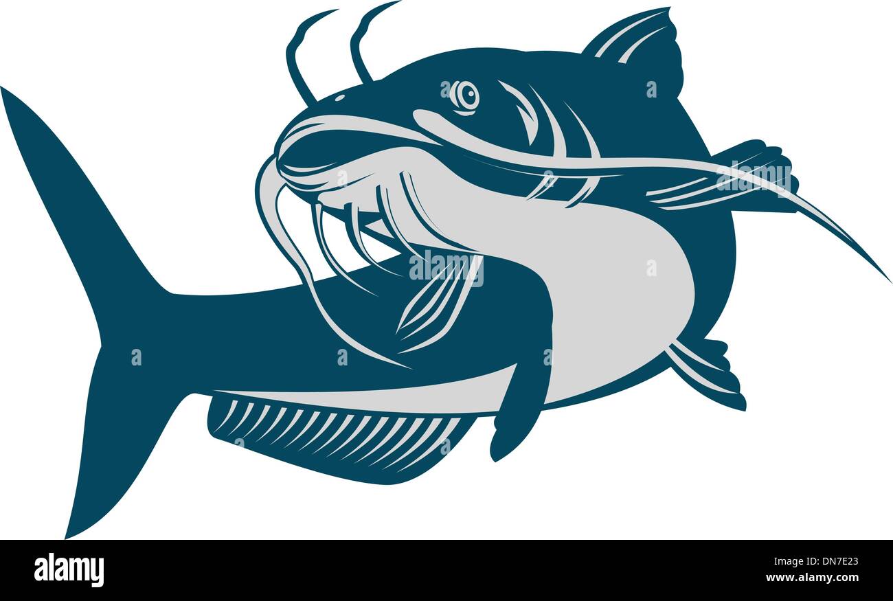 Catfish Jumping Stock Vector Image & Art - Alamy