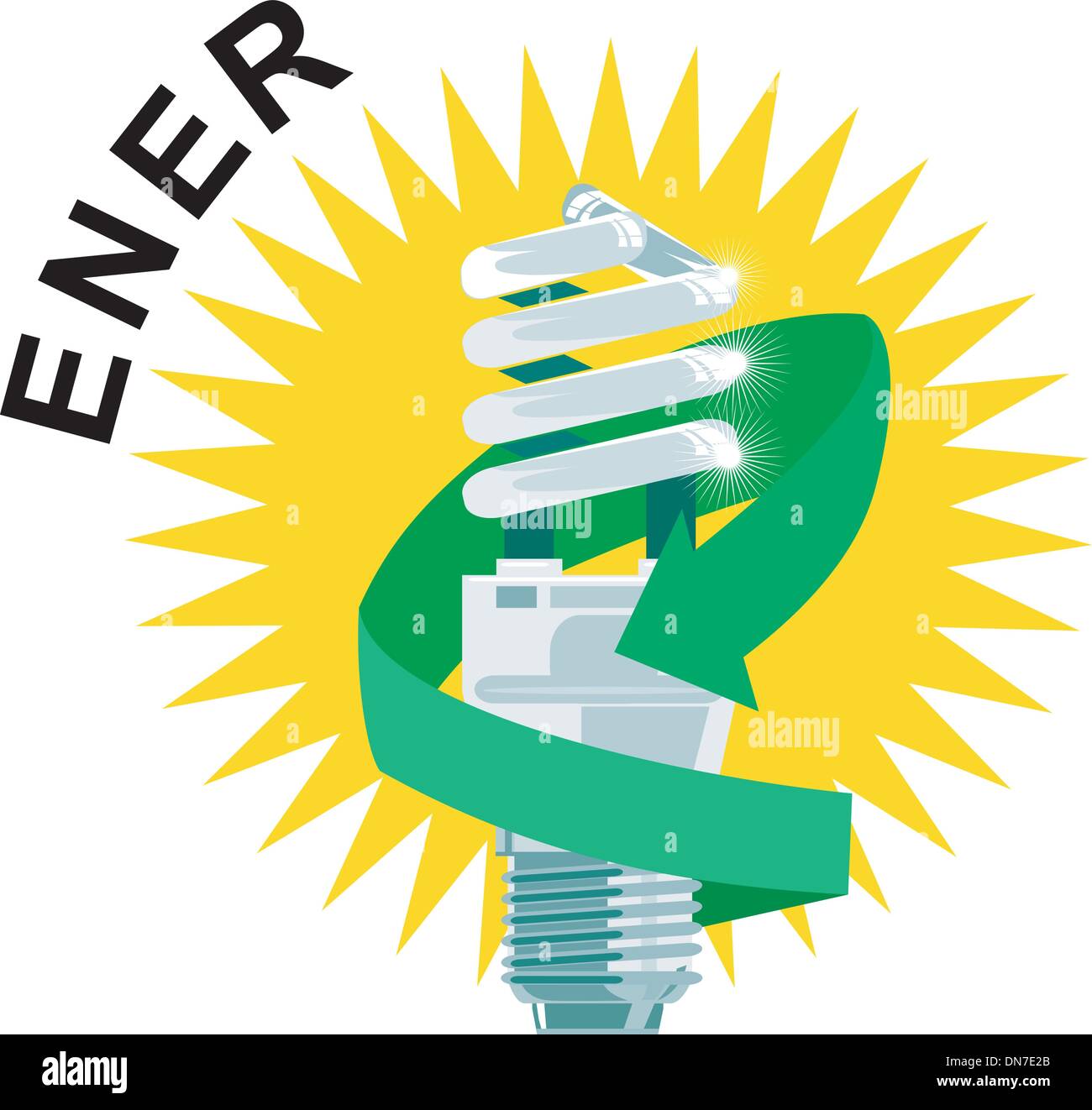 Energy Saving Label Lightbulb Stock Vector Image & Art - Alamy