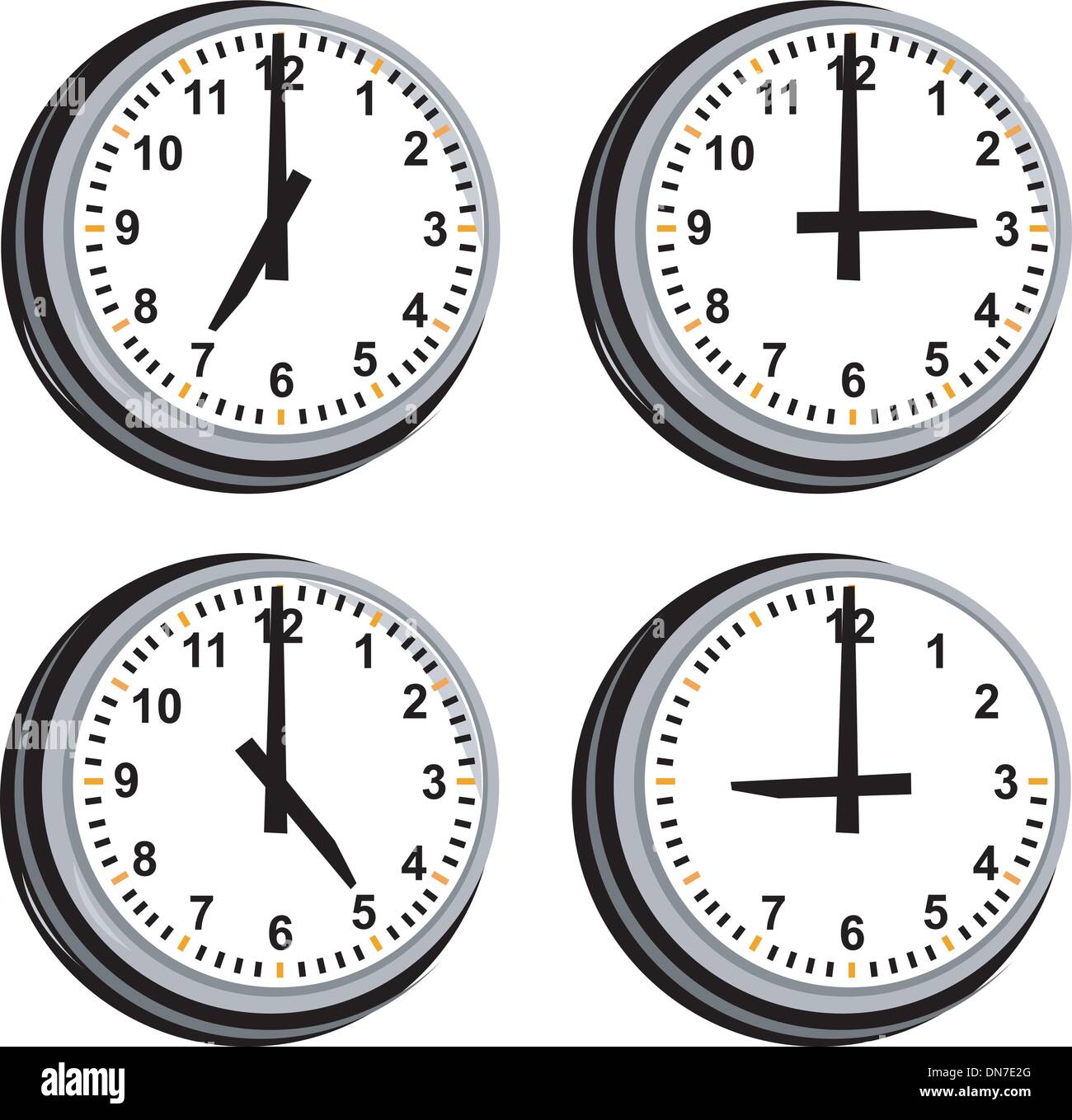 Time numbers Stock Vector Images - Alamy