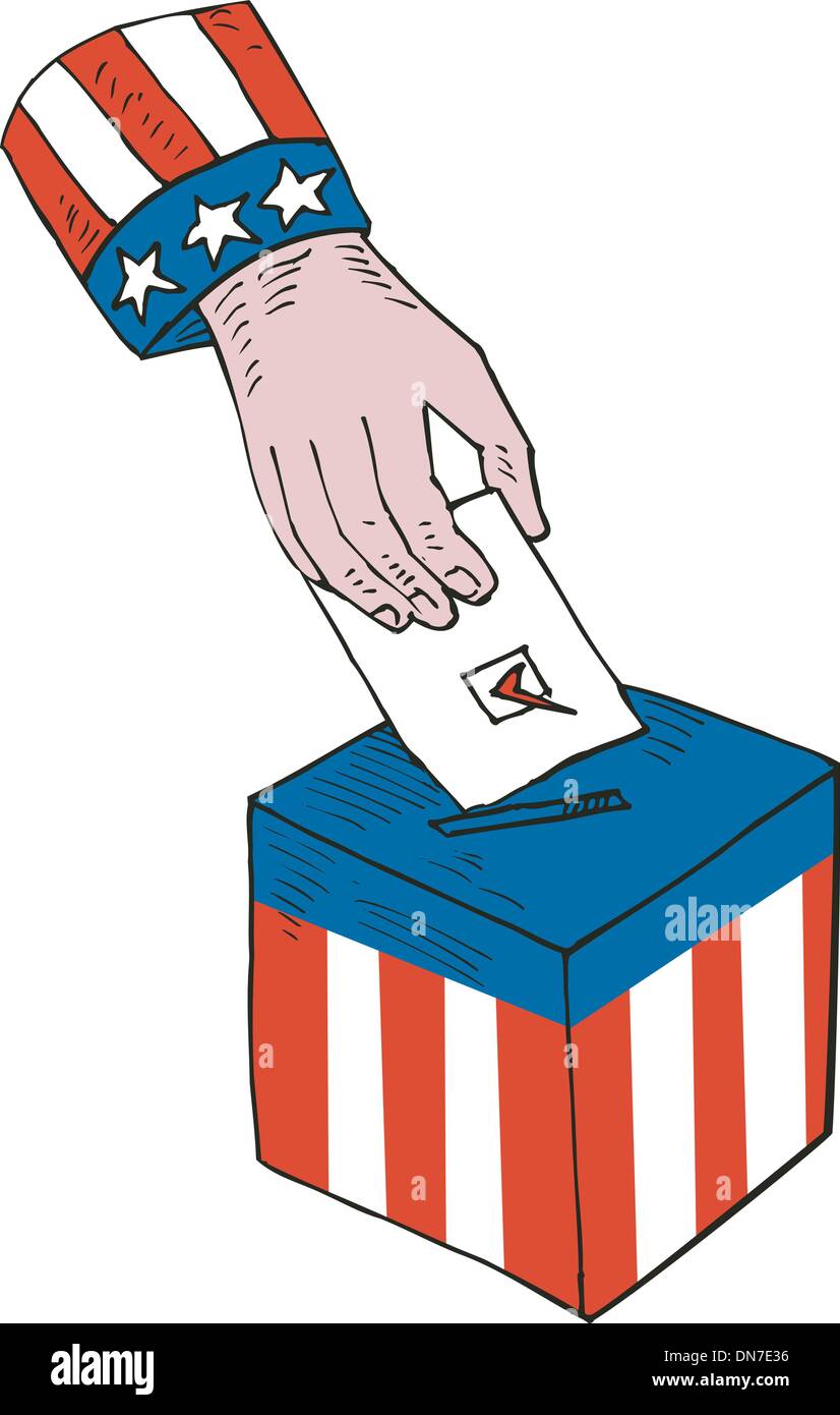 Ballot box stars and stripes Cut Out Stock Images & Pictures - Alamy