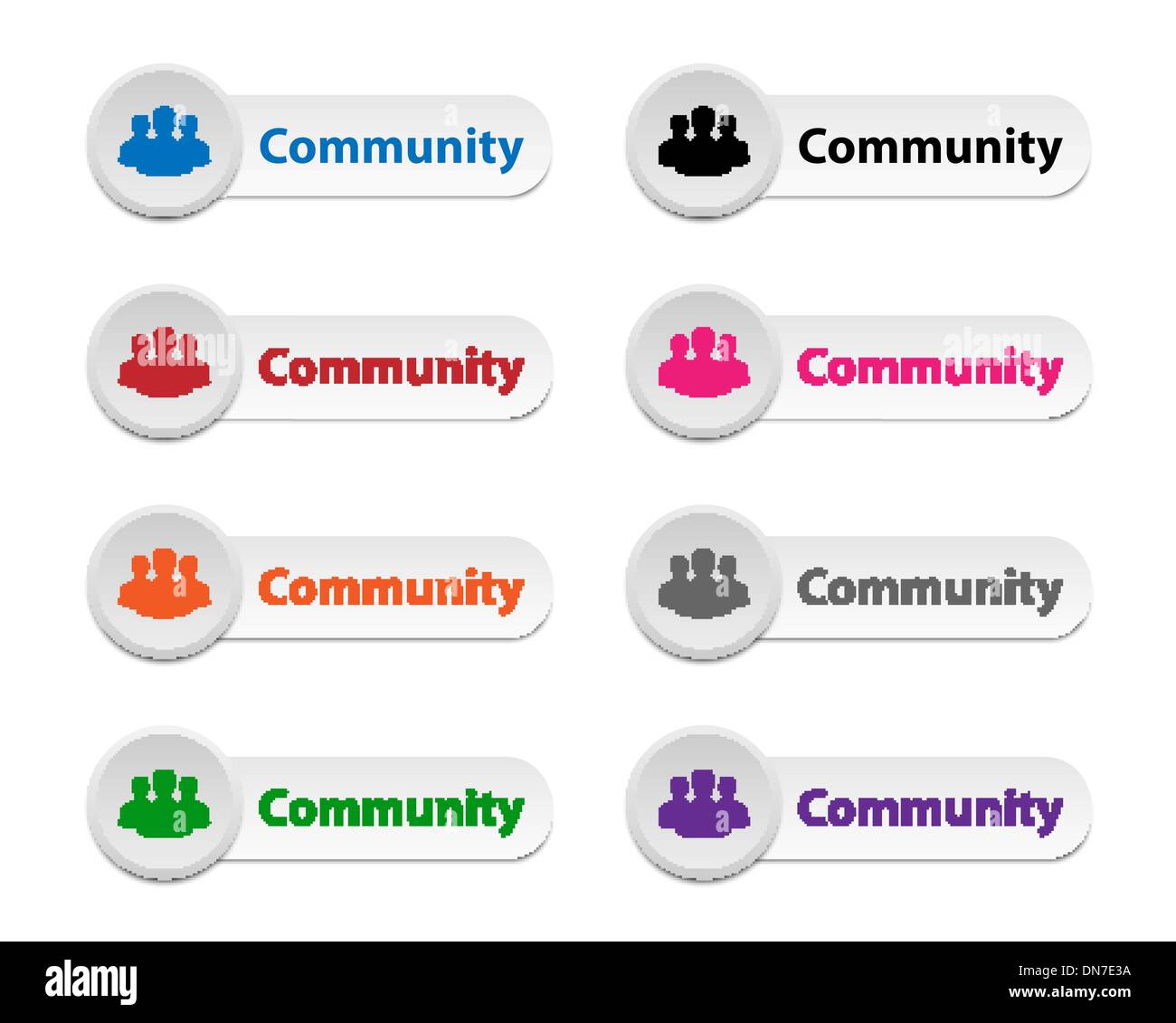 Blog and social media buttons Cut Out Stock Images & Pictures - Alamy