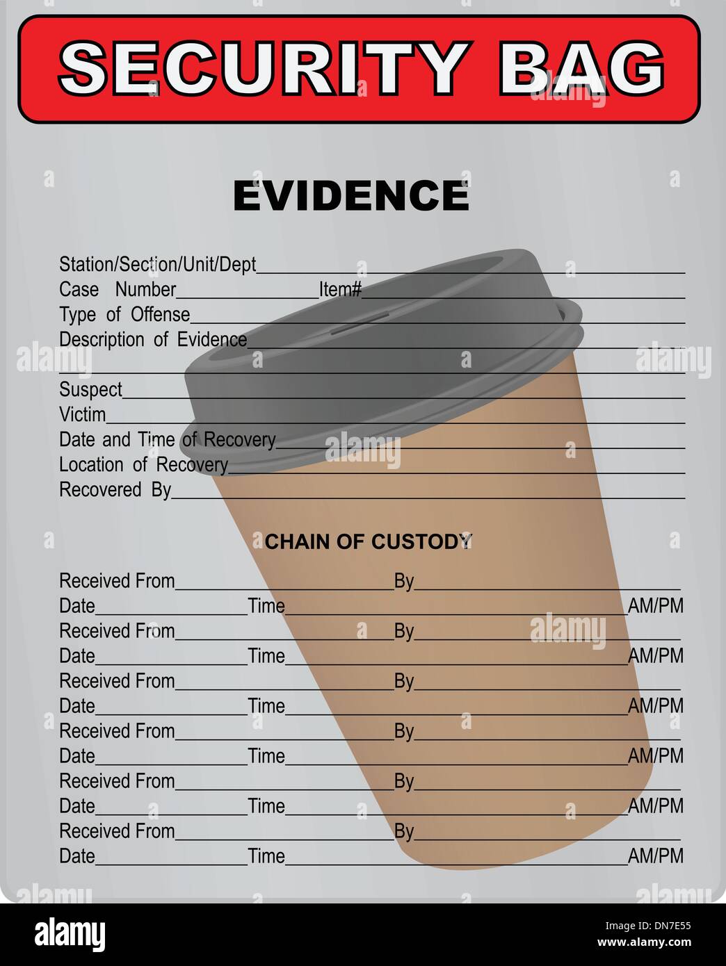 Police evidence bag Stock Vector Images - Alamy
