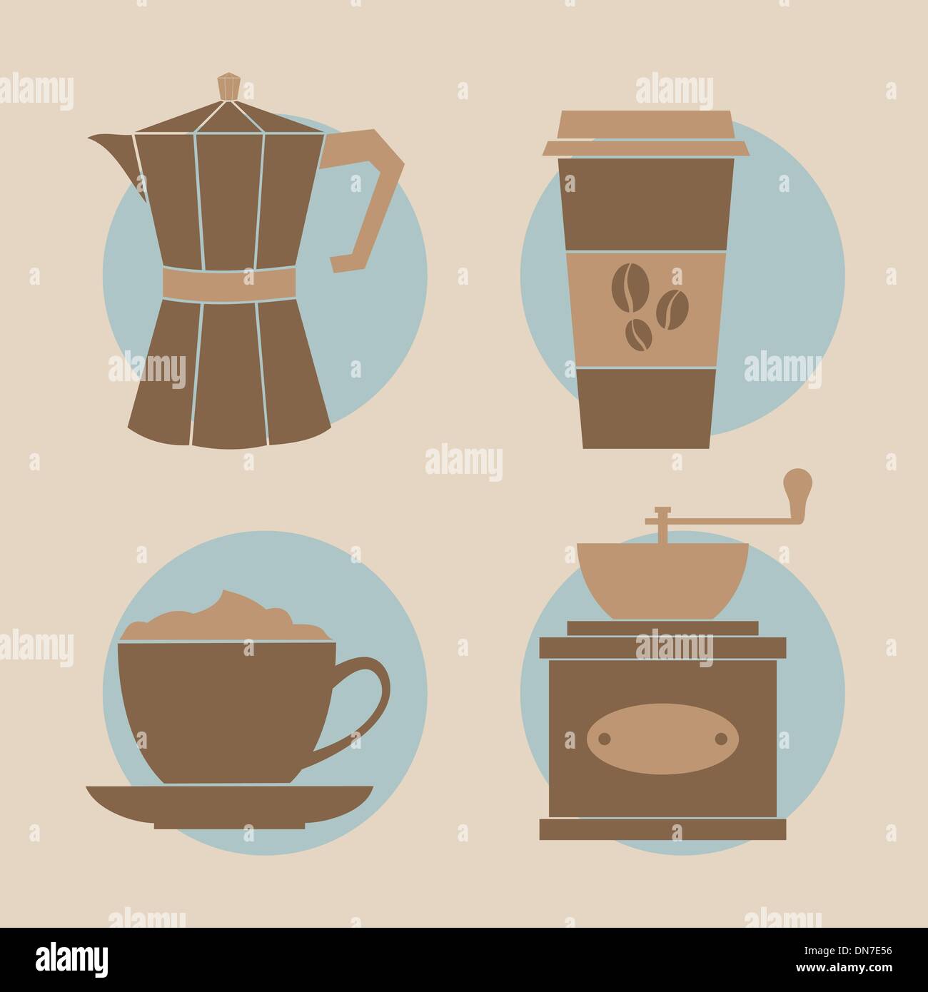 Coffee Icon Set Stock Vector Image & Art - Alamy