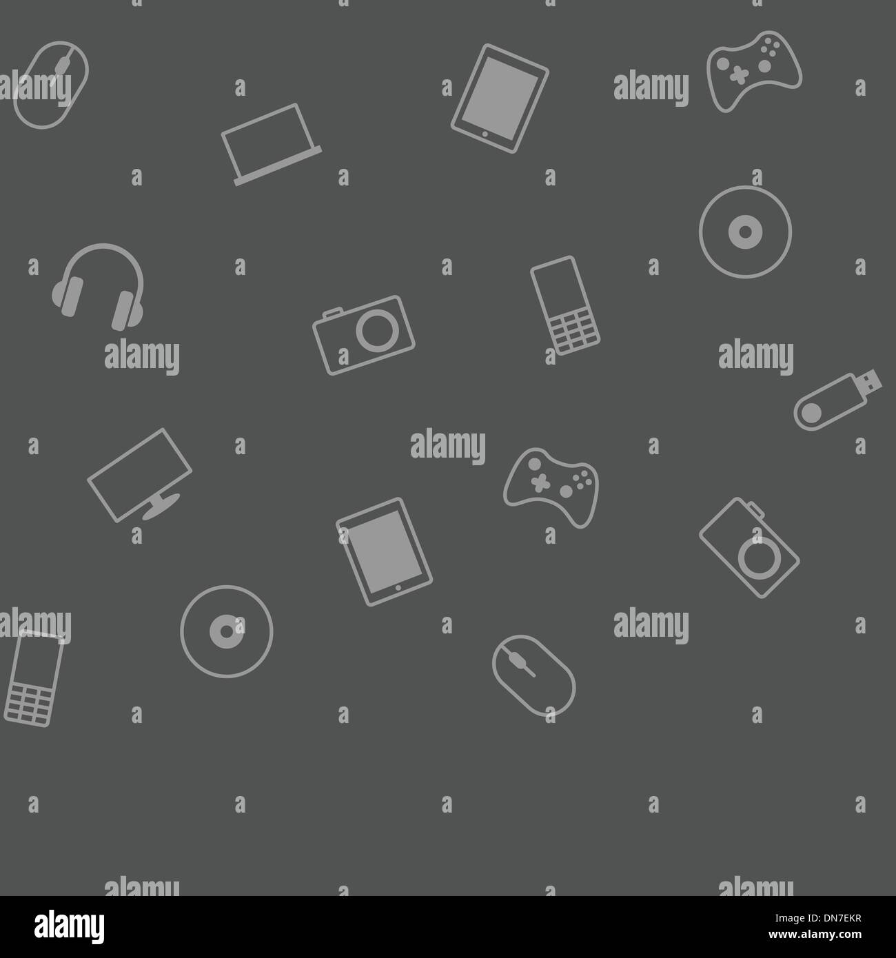 Background With Electronic Devices Stock Vector Image & Art - Alamy