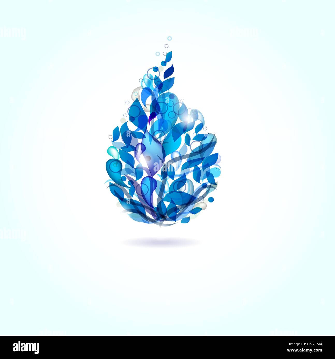 Drop falling on water Stock Vector Images - Alamy