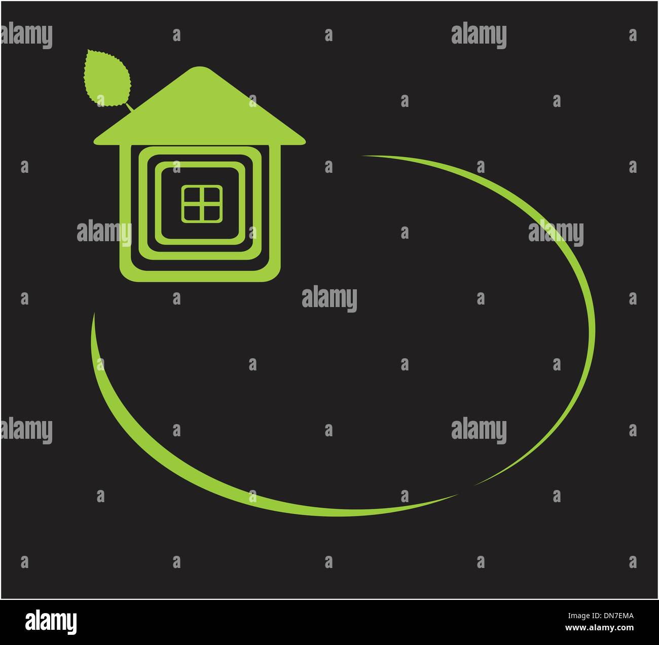 eco home symbol vector icon Stock Vector Image & Art - Alamy