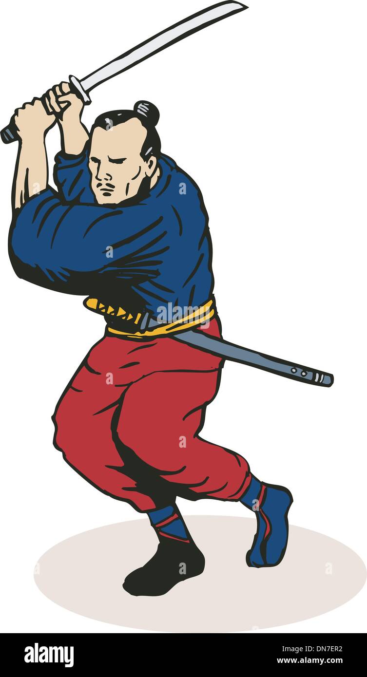 Ninja Fighting Attacking Stock Vector Image & Art - Alamy