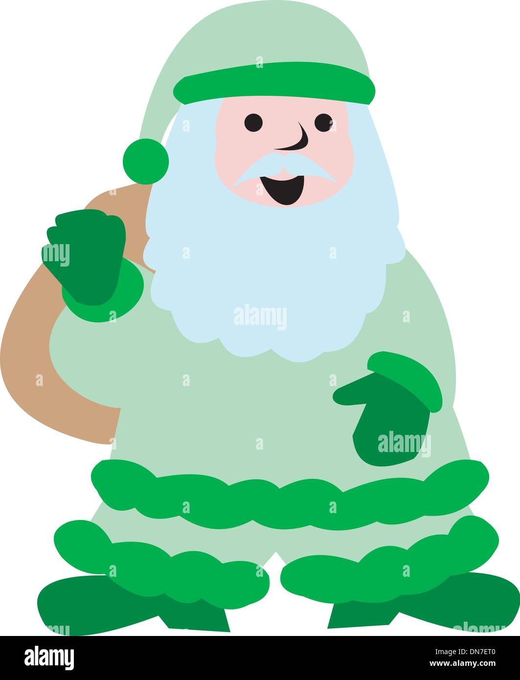 Green santa bag Stock Vector Images - Alamy