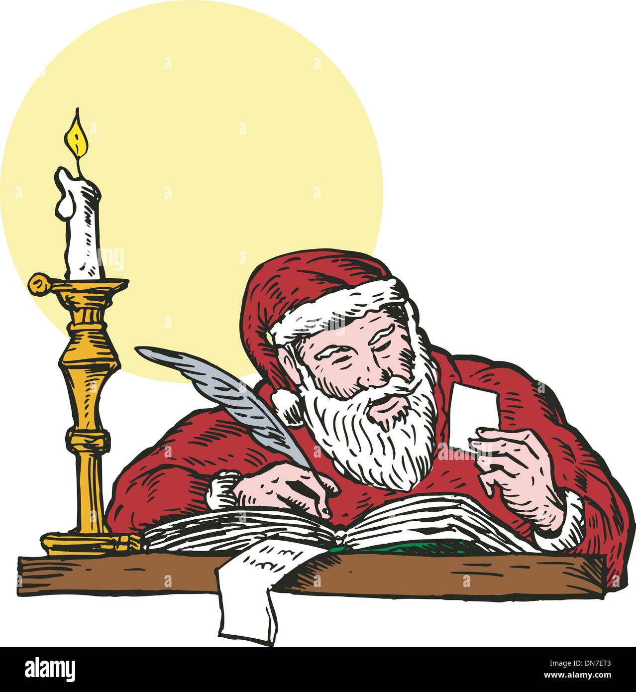 Santa writing Stock Vector Images - Alamy