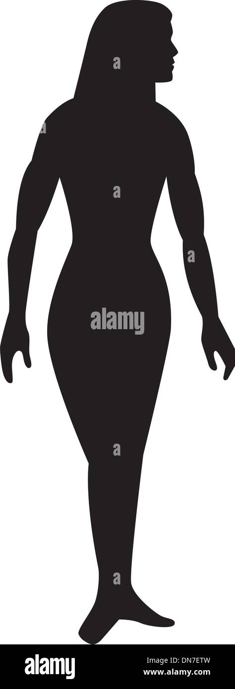 Female Stick Drawing Silhouette Stock Vector Image & Art - Alamy