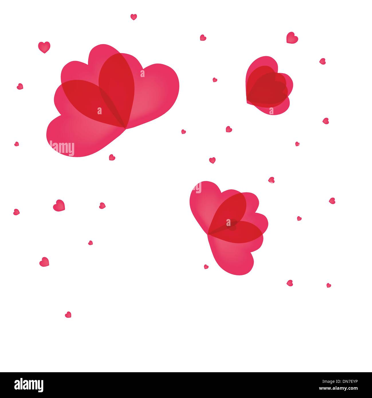 Heart shaped flowers illustration Cut Out Stock Images & Pictures - Alamy