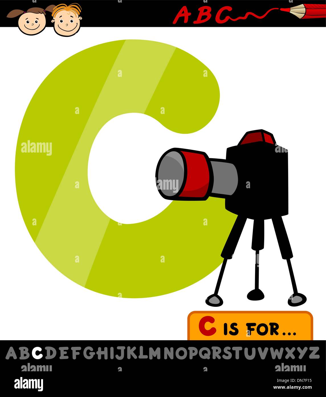 letter c with camera cartoon illustration Stock Vector Image & Art - Alamy