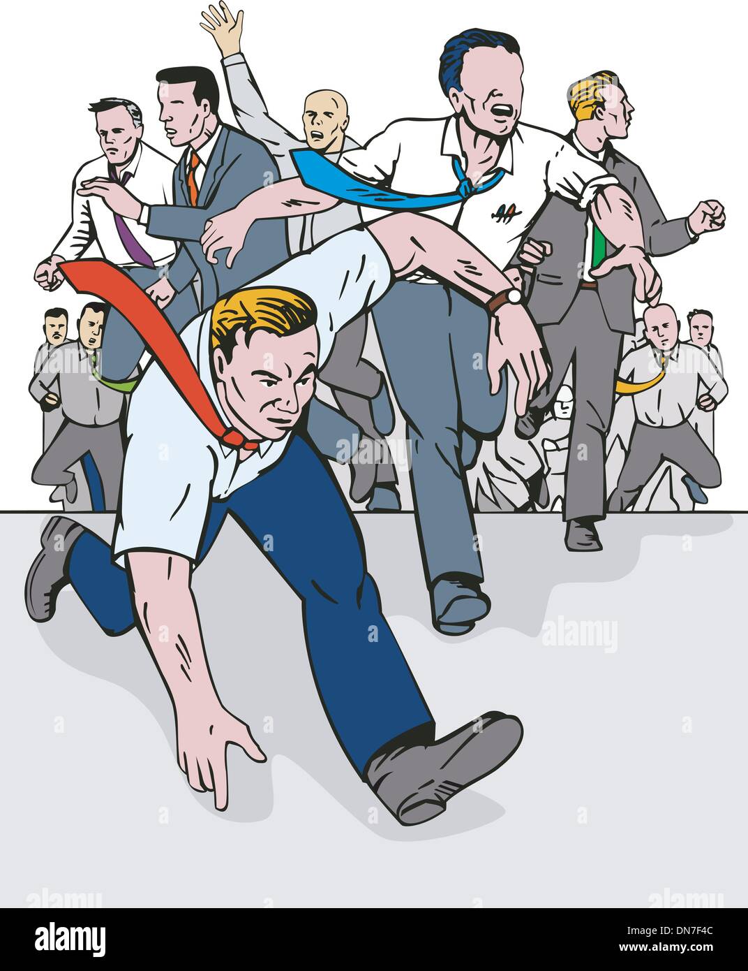 Panic people running Stock Vector Images - Alamy