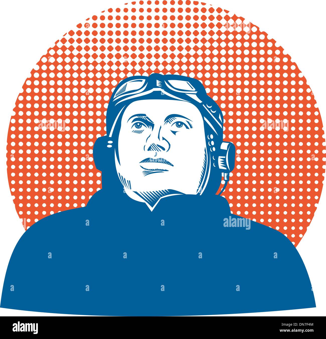 World War Two Pilot Airman Retro Stock Vector Image & Art - Alamy