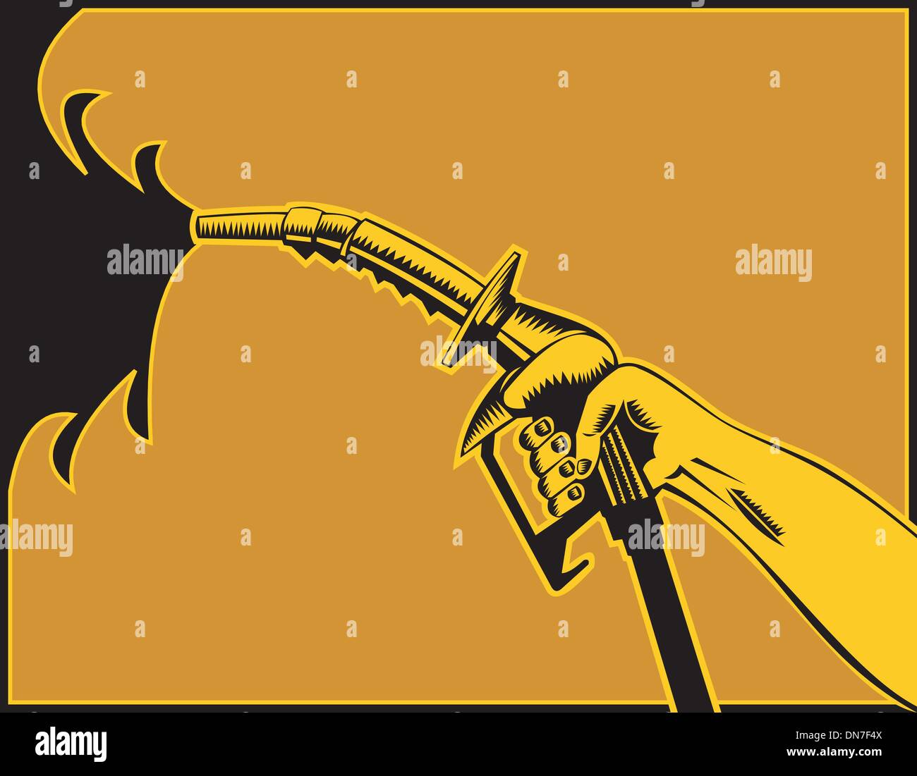 Hand holding gasoline pump Stock Vector Images - Alamy