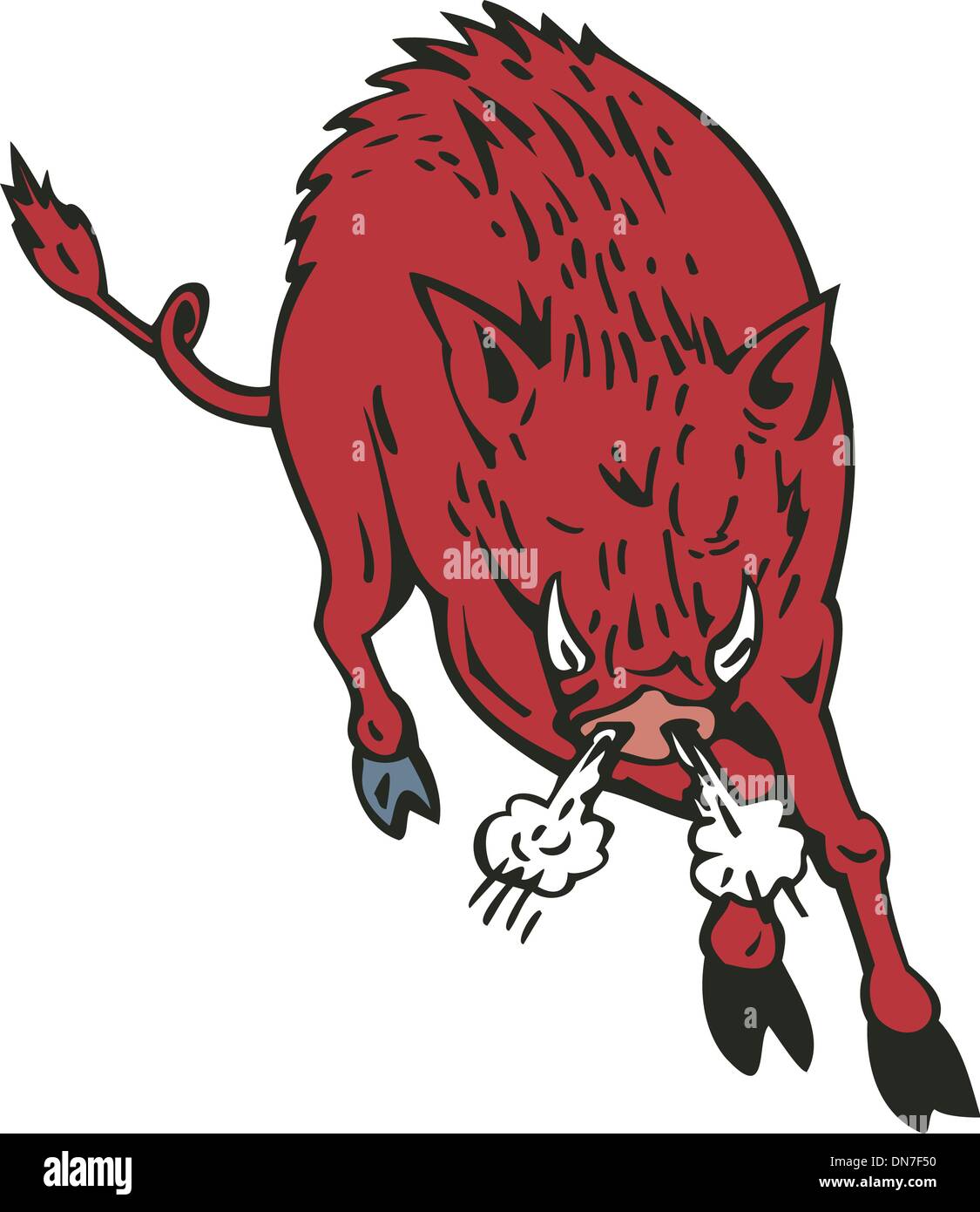 Wild Pig Boar Jumping Stock Vector Image & Art - Alamy