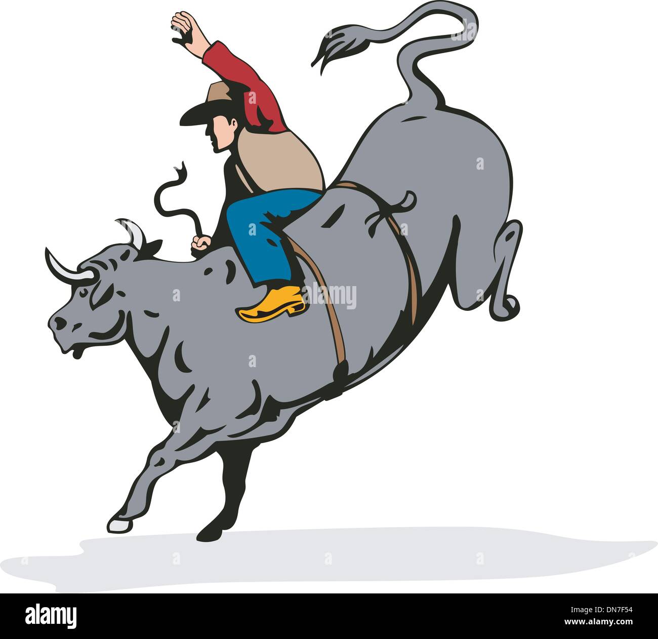 Bull riding Cut Out Stock Images & Pictures - Alamy