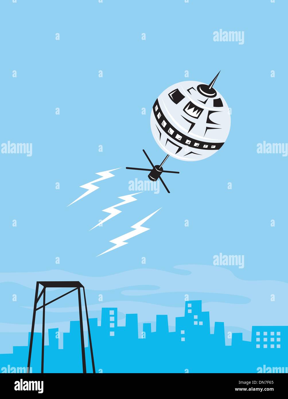 Skyscrapers aerial Stock Vector Images - Alamy