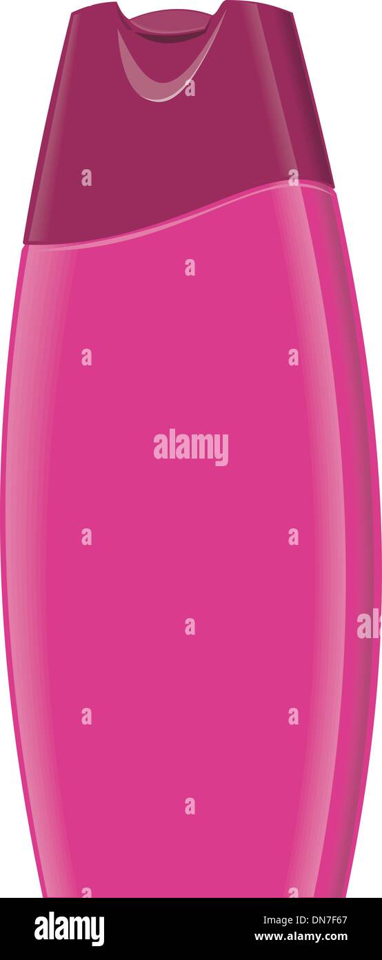 Pink bottle shampoo Stock Vector Images - Alamy