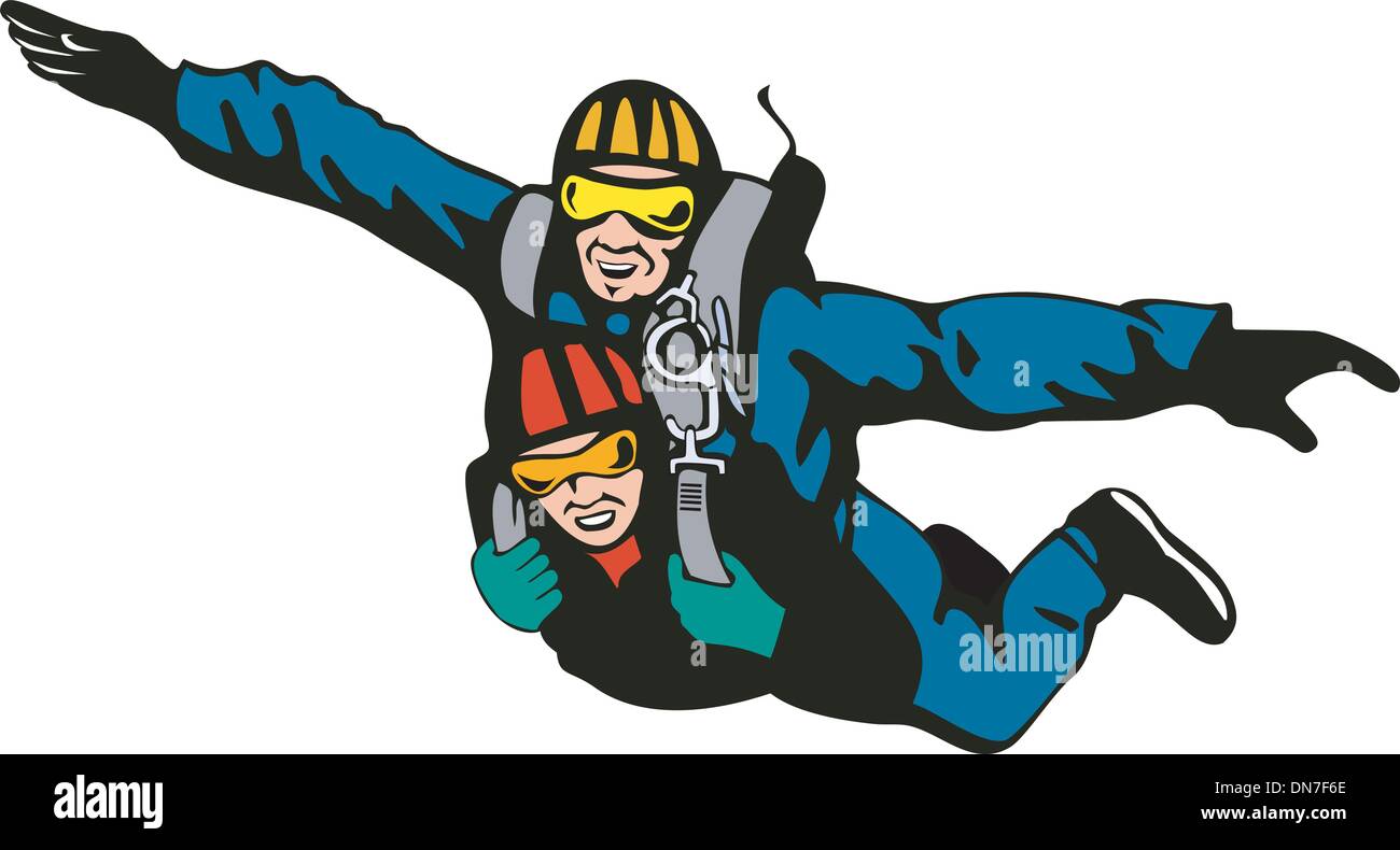 Skydiving Animated Clipart Excited