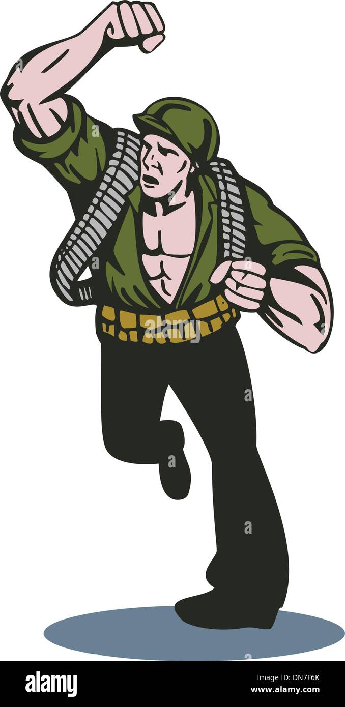 Soldier running Stock Vector Images - Alamy