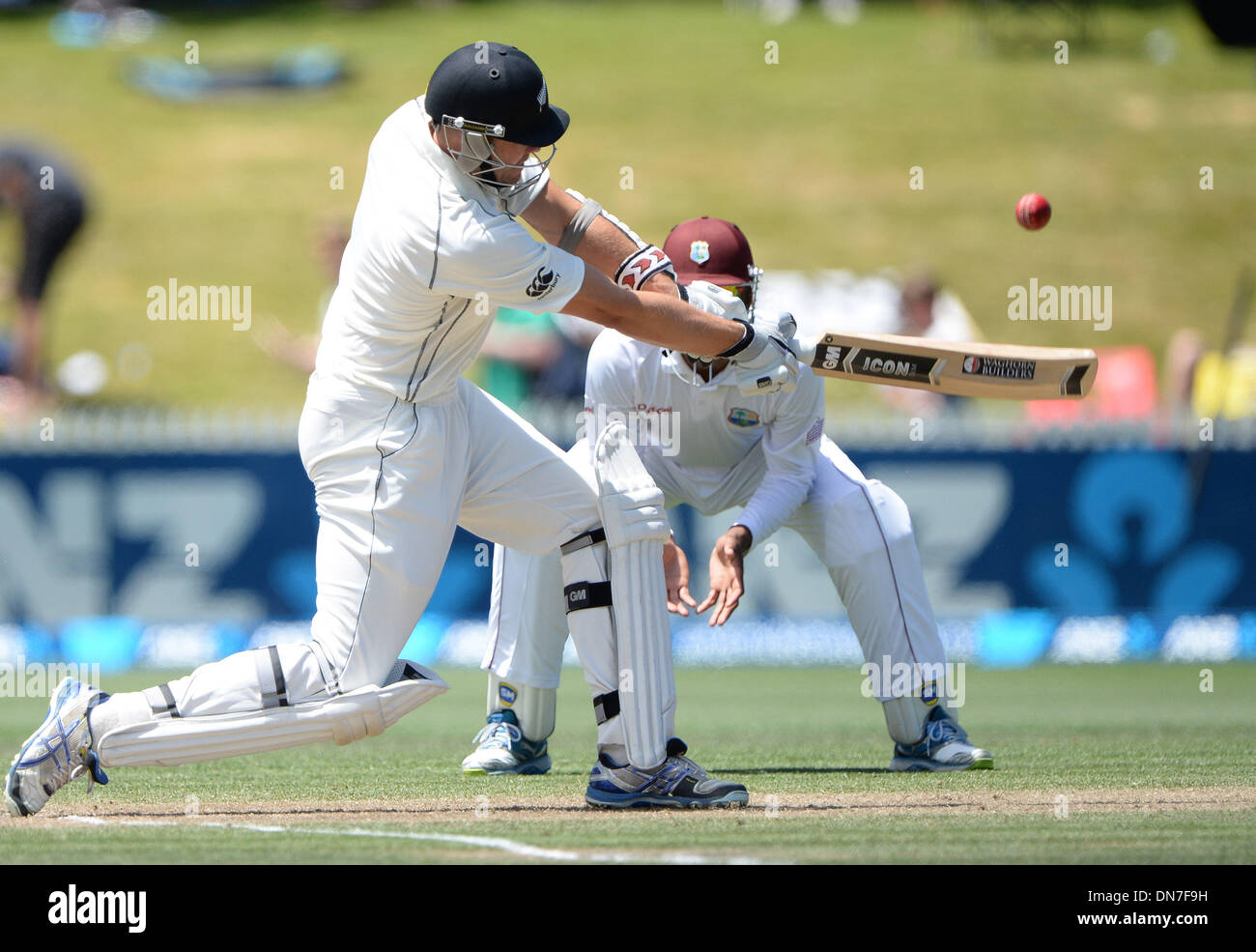 Hamilton, New Zealand. 20th Dec, 2013. Peter Fulton batting on Day 2 of ...